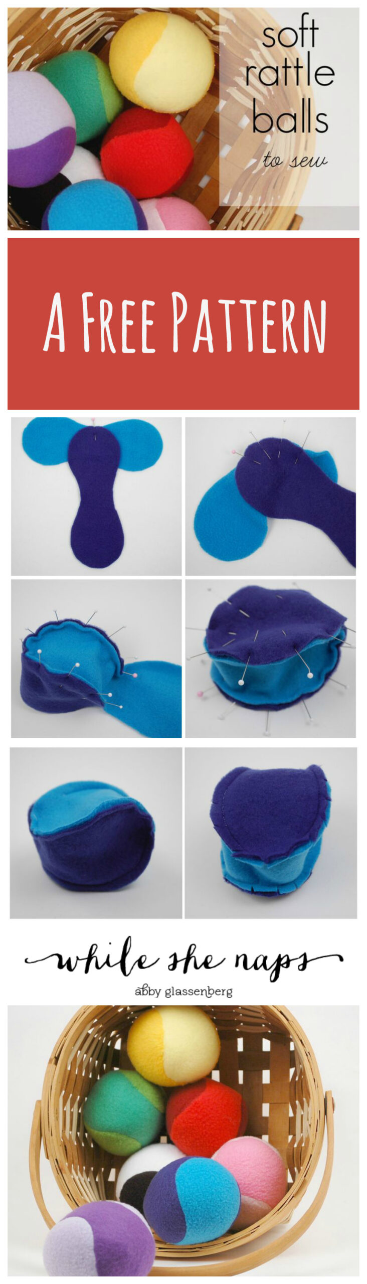 Soft Rattle Ball Collage Caps - whileshenaps.com