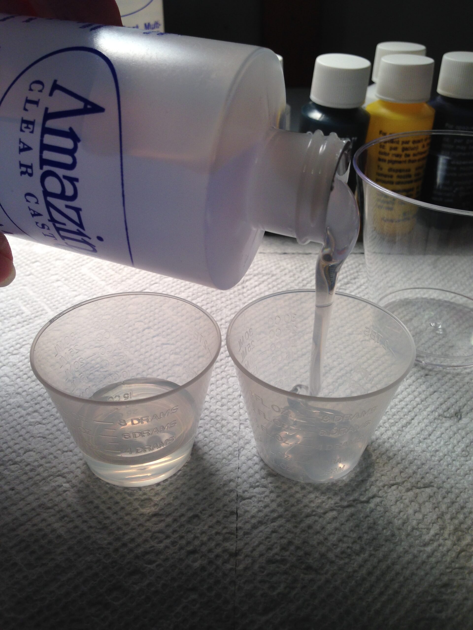 pouring the resin - whileshenaps.com