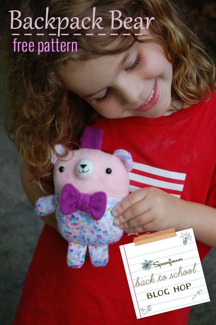 Backpack Bear Free Pattern for the Spoonflower Back to School Blog Hop ...