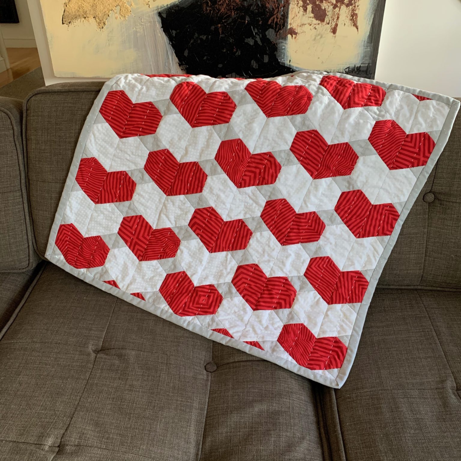 Heart Mini Quilt - whileshenaps.com