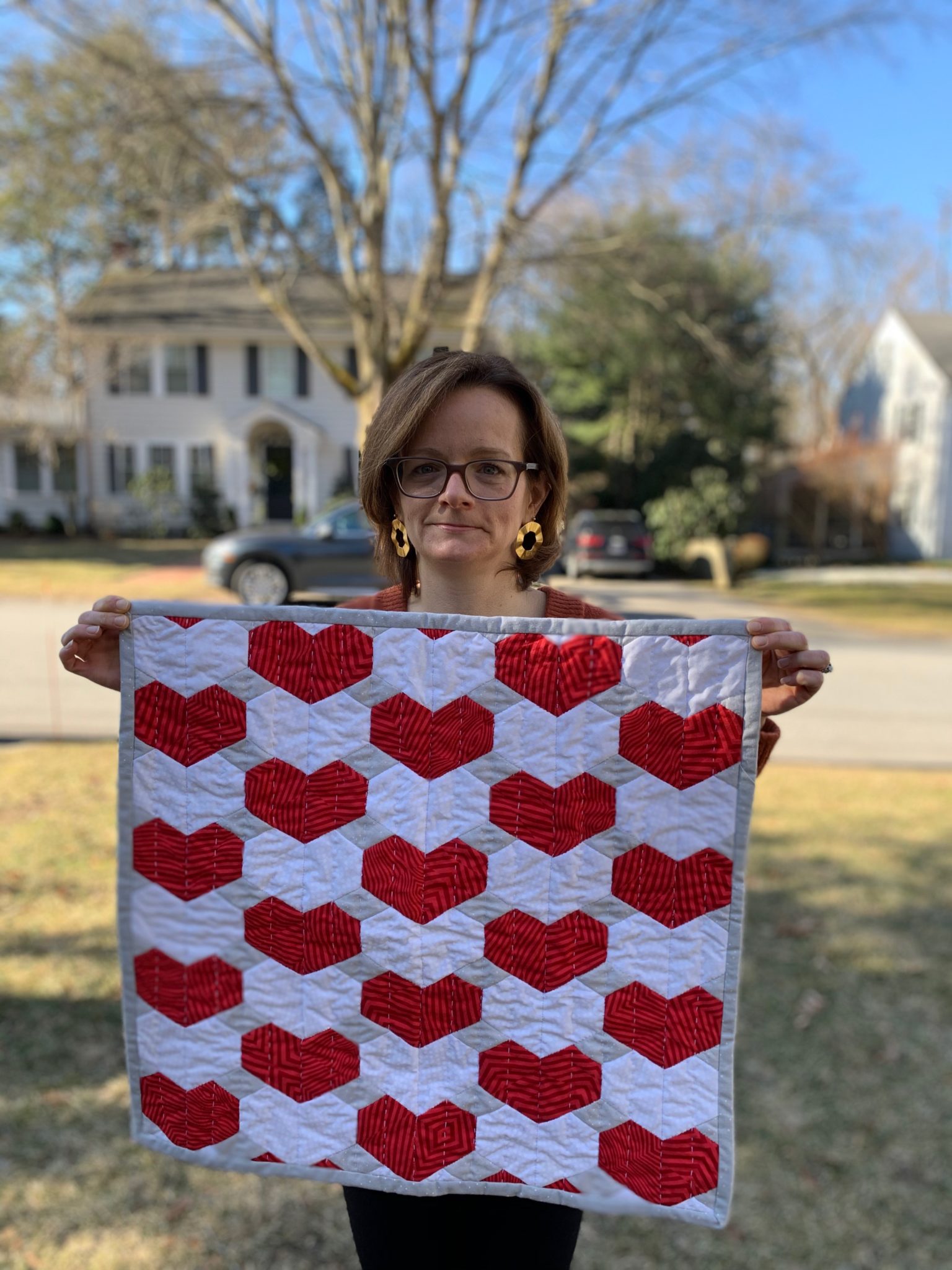 Heart Mini Quilt - whileshenaps.com